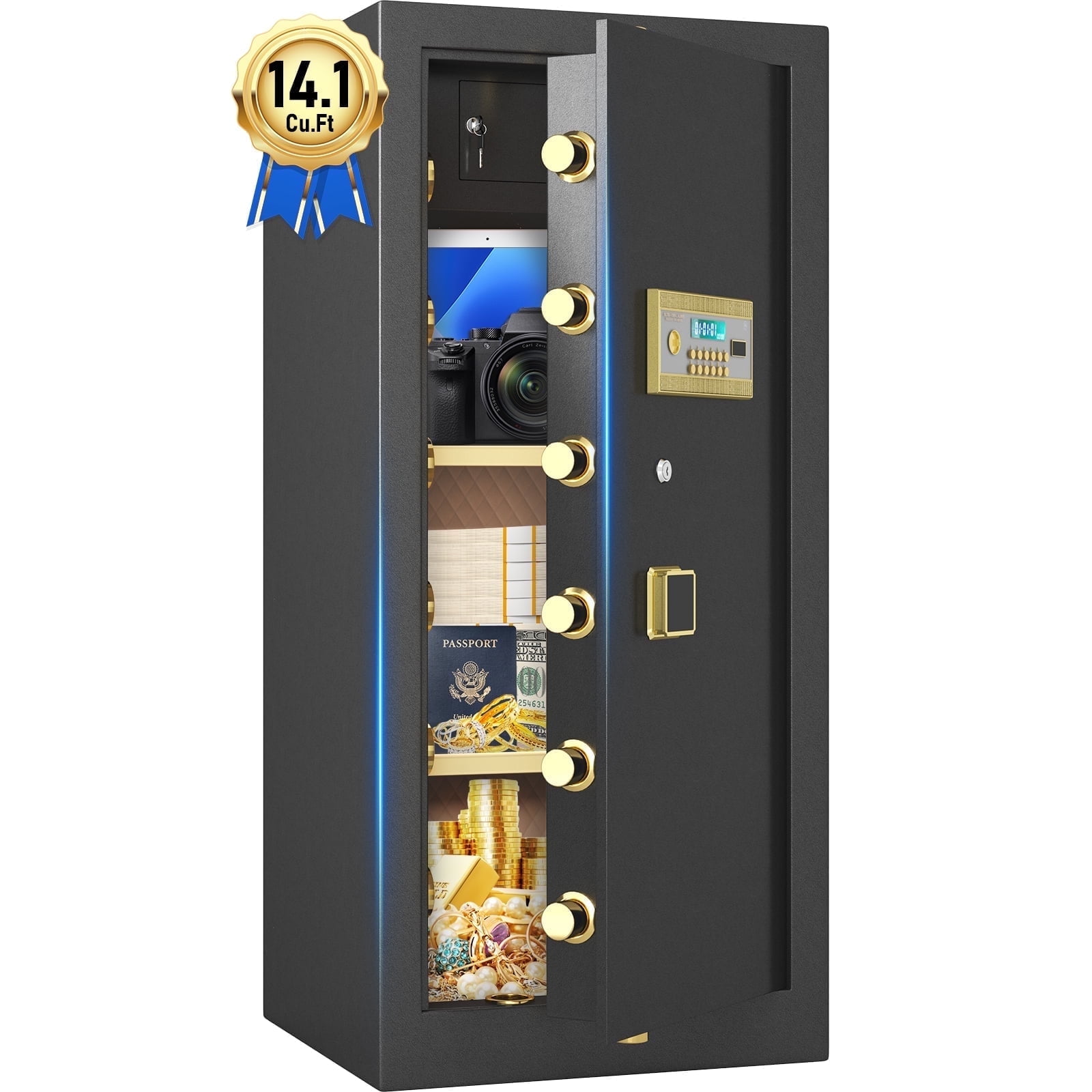 14.1 Cubic Feet Extra Large Safe Box, Heavy Duty Big Safe with Security ...