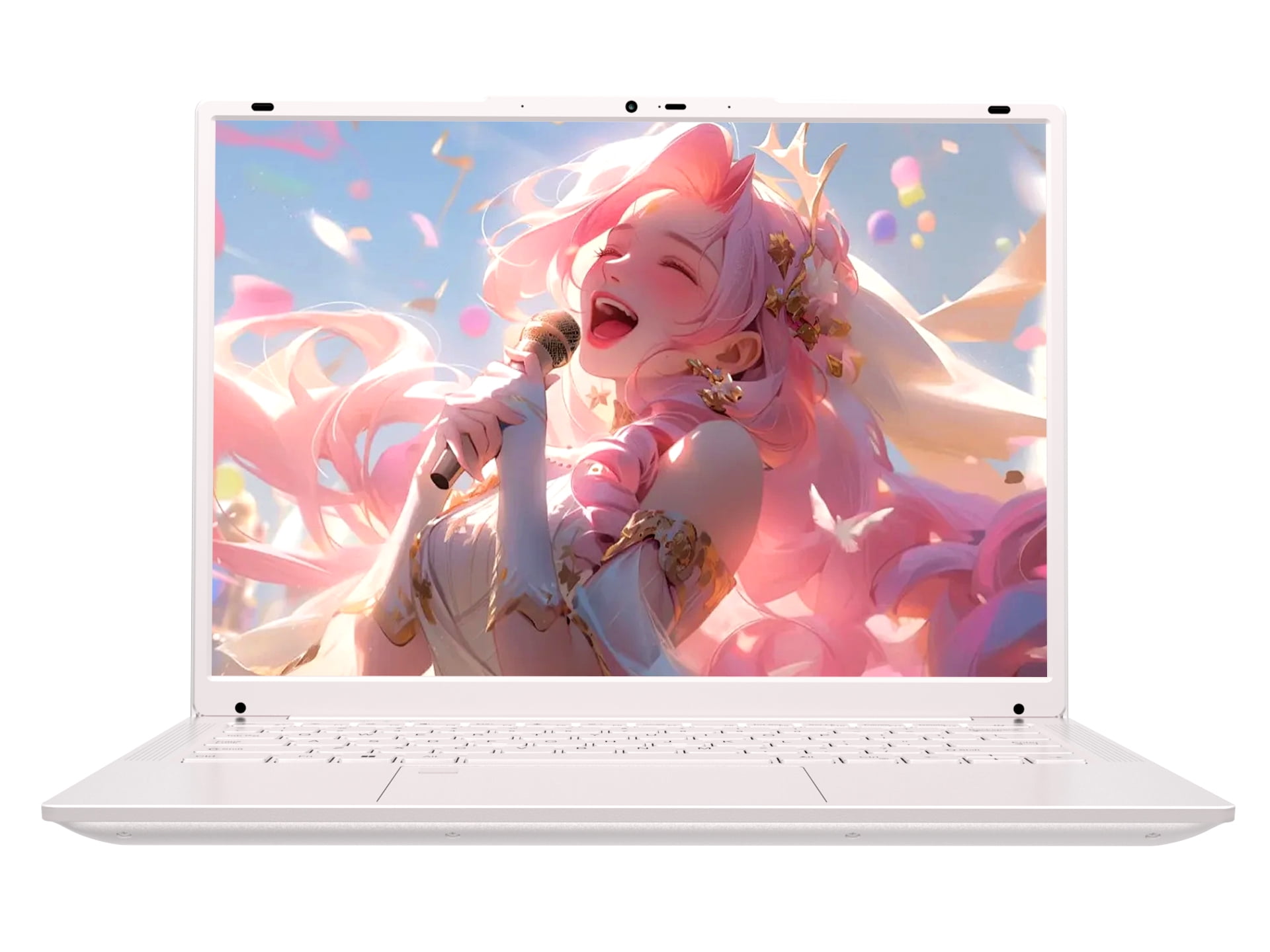 14.1'' Pink Laptop, 2K FHD IPS Display,Intel Celeron N5105 32GB DDR4 ...