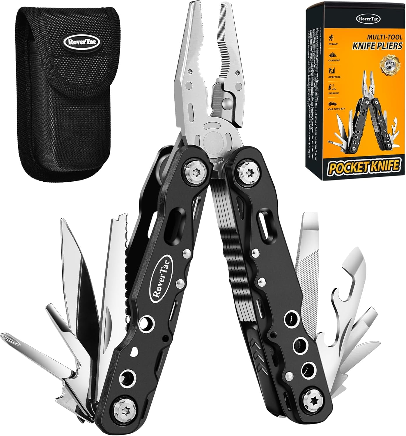 14 in 1 multifunctional tool pliers saw bottle opener safety lock nylon ...