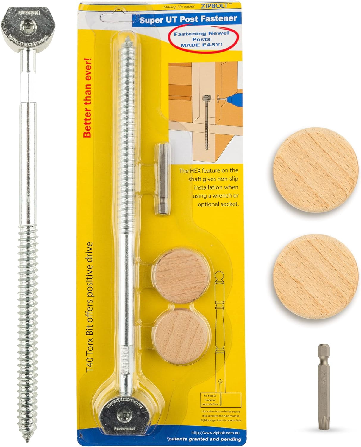 14.110 Super UT Newel Post Fastener — Quick and Easy Wrench-Free ...