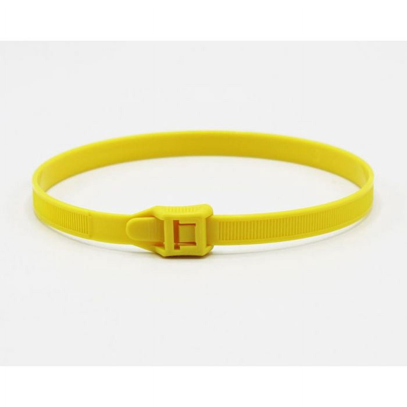14" 120 LB Low-Profile In-Line Cable Ties (100/bag) - Brilliant Yellow ...