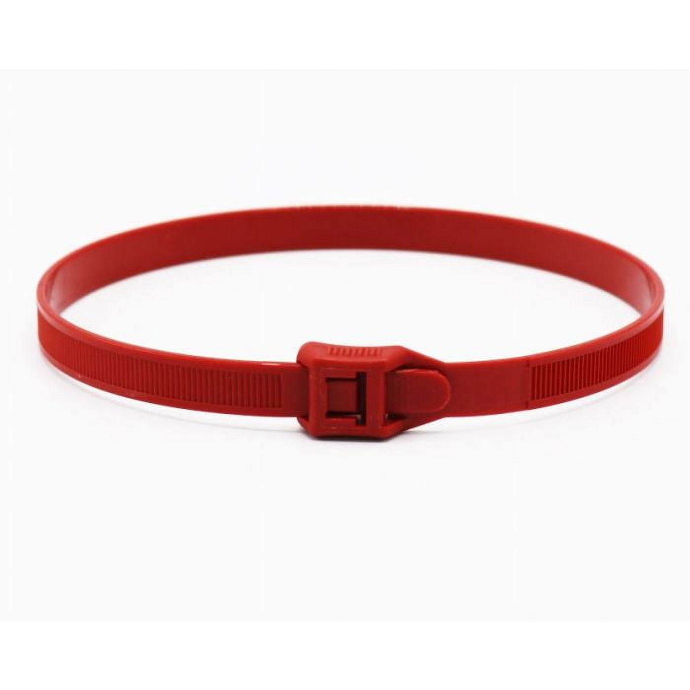 14" 120 LB Low-Profile In-Line Cable Ties (100/bag) - RED - Walmart.com