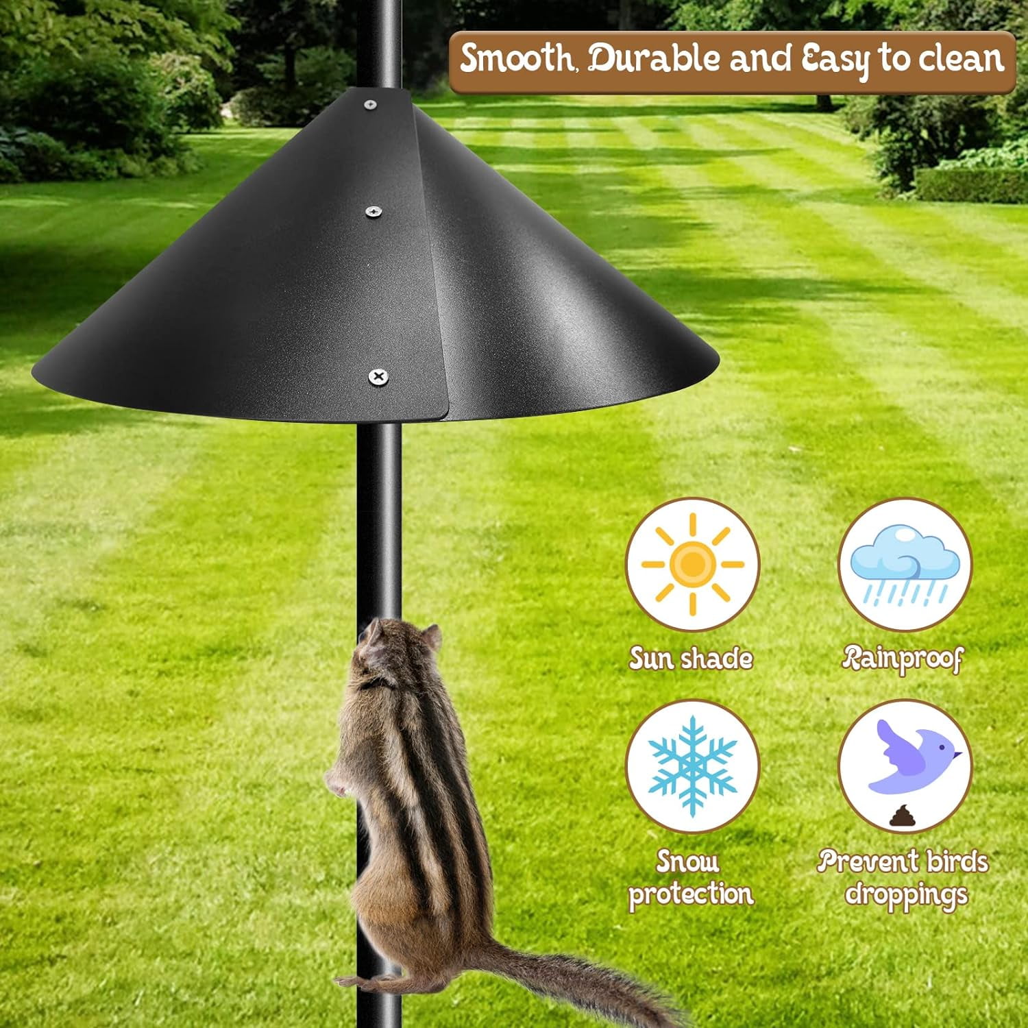 (14/16/18inch) New Squirrel Baffle, Wrap Around Bird House Squirrel ...