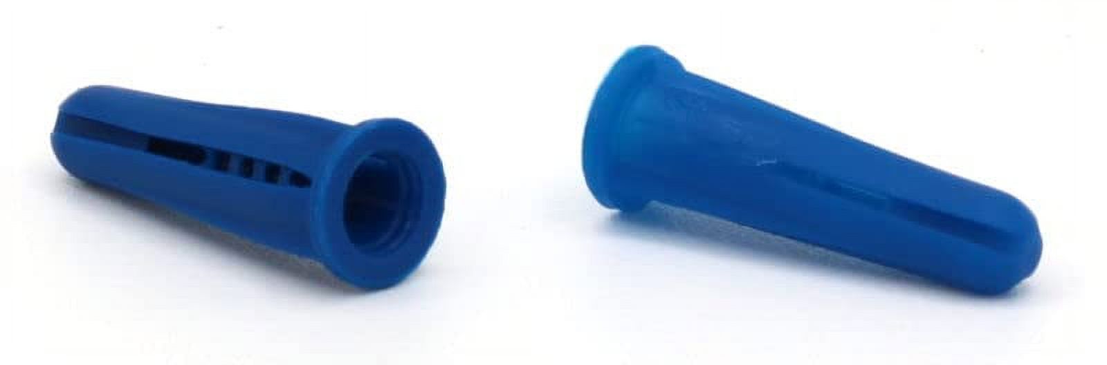 #14 - #16 x 1 1/2" Long Bantam Plug-Conical Plastic Anchors/Nylon/Blue ...