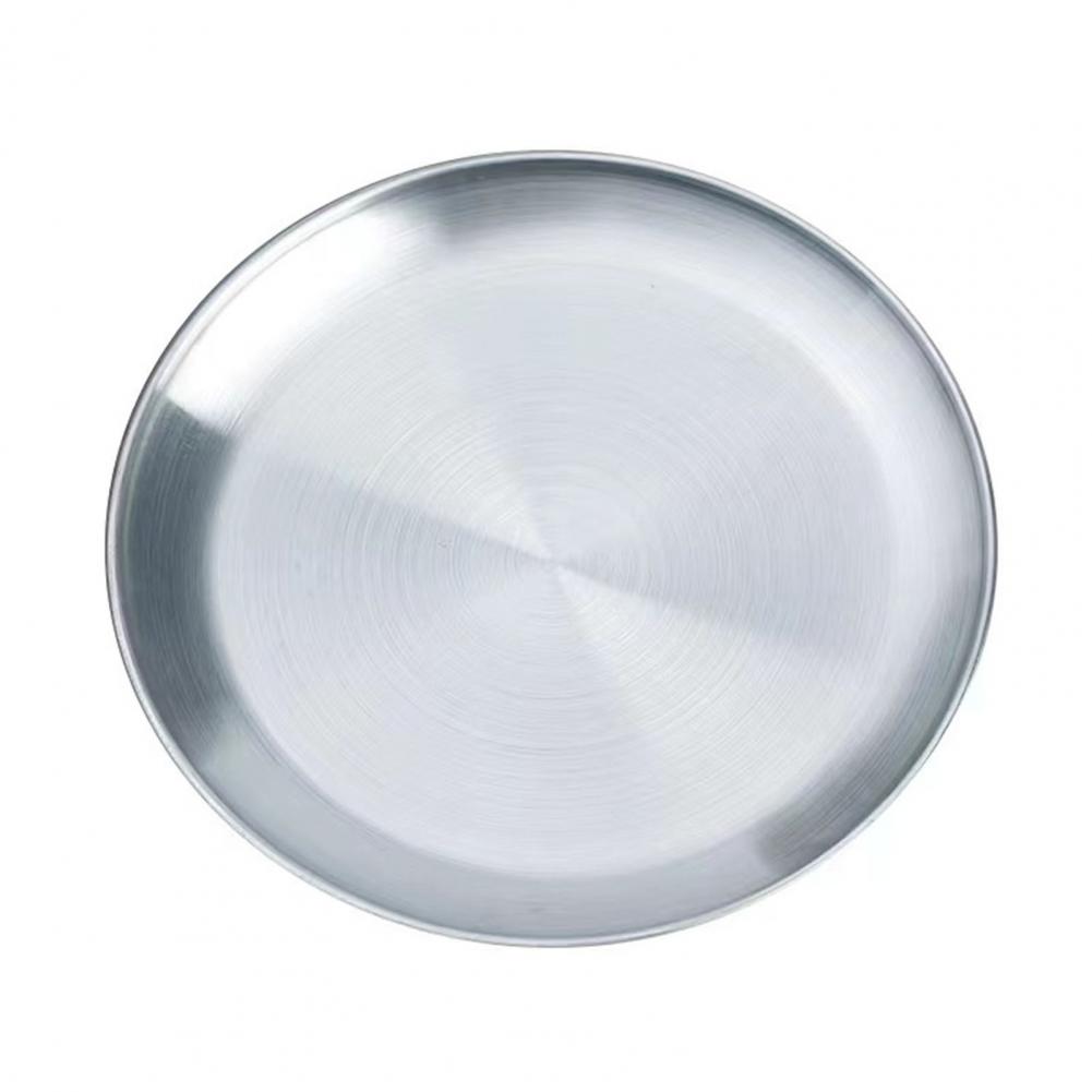 14/17/20cm Stainless Steel Dinner Plates Thickened Salad Pickle Dishes ...