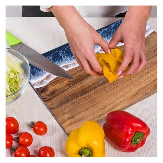 14.17inch Large Kitchen Cutting Board- Acacia Wooden Cutting Board with ...