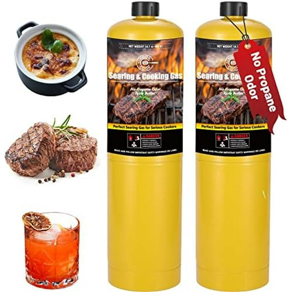 14.1oz MAPP Gas 2 Packs Kit 99.99% High Purity Equal to MAP Gas Hotter ...