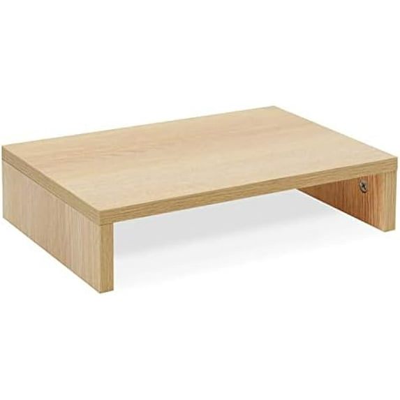 14.2 inch Monitor Stand Riser, Wood Monitor Riser with Storage for Desk ...