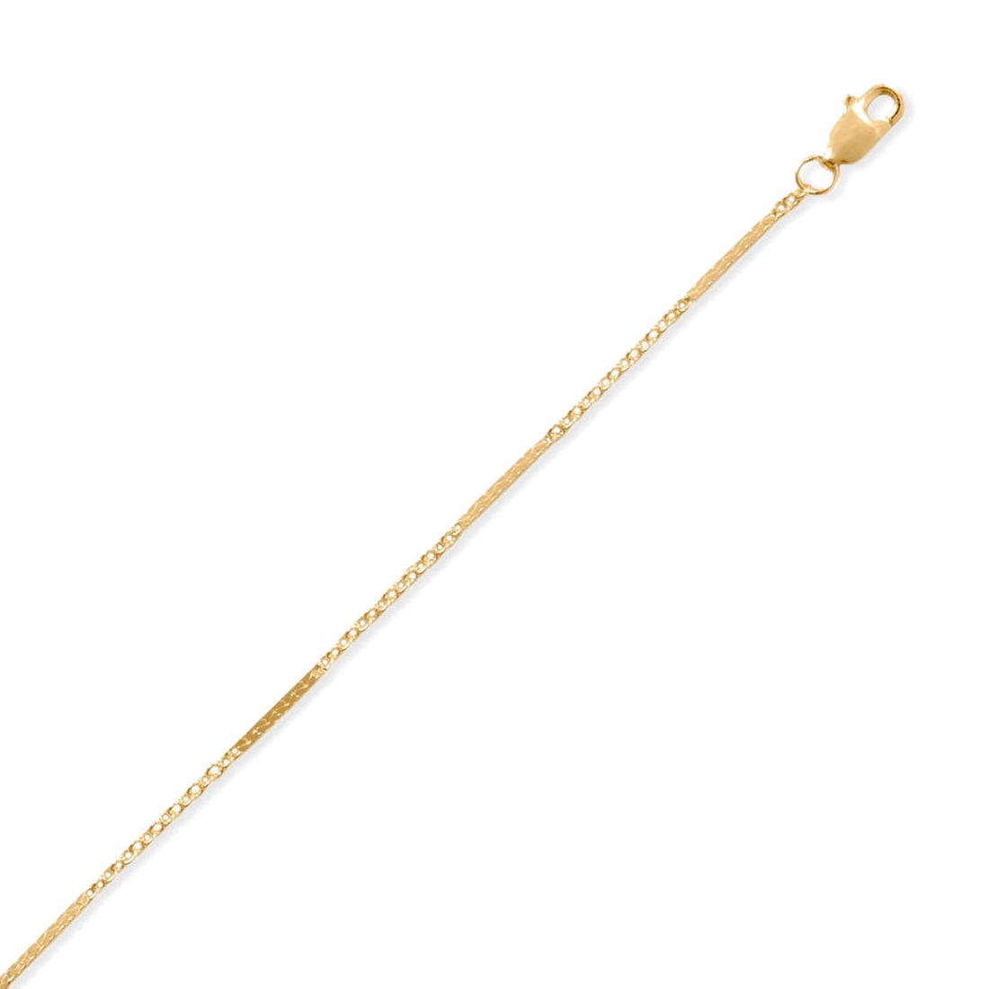 14/20 Gold Filled Dapped Cable Chain Necklace 1.3mm Has Alternating ...