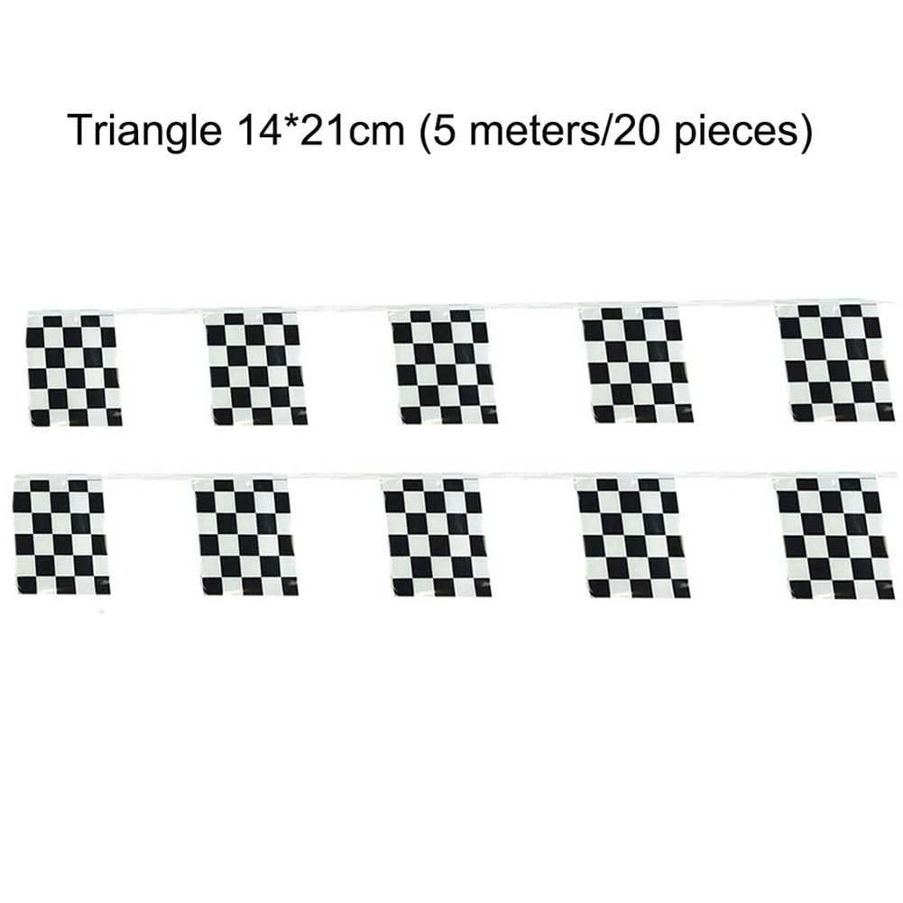 14*21cm pennants Checkered Flags Black and White Pennant Racing Banner ...