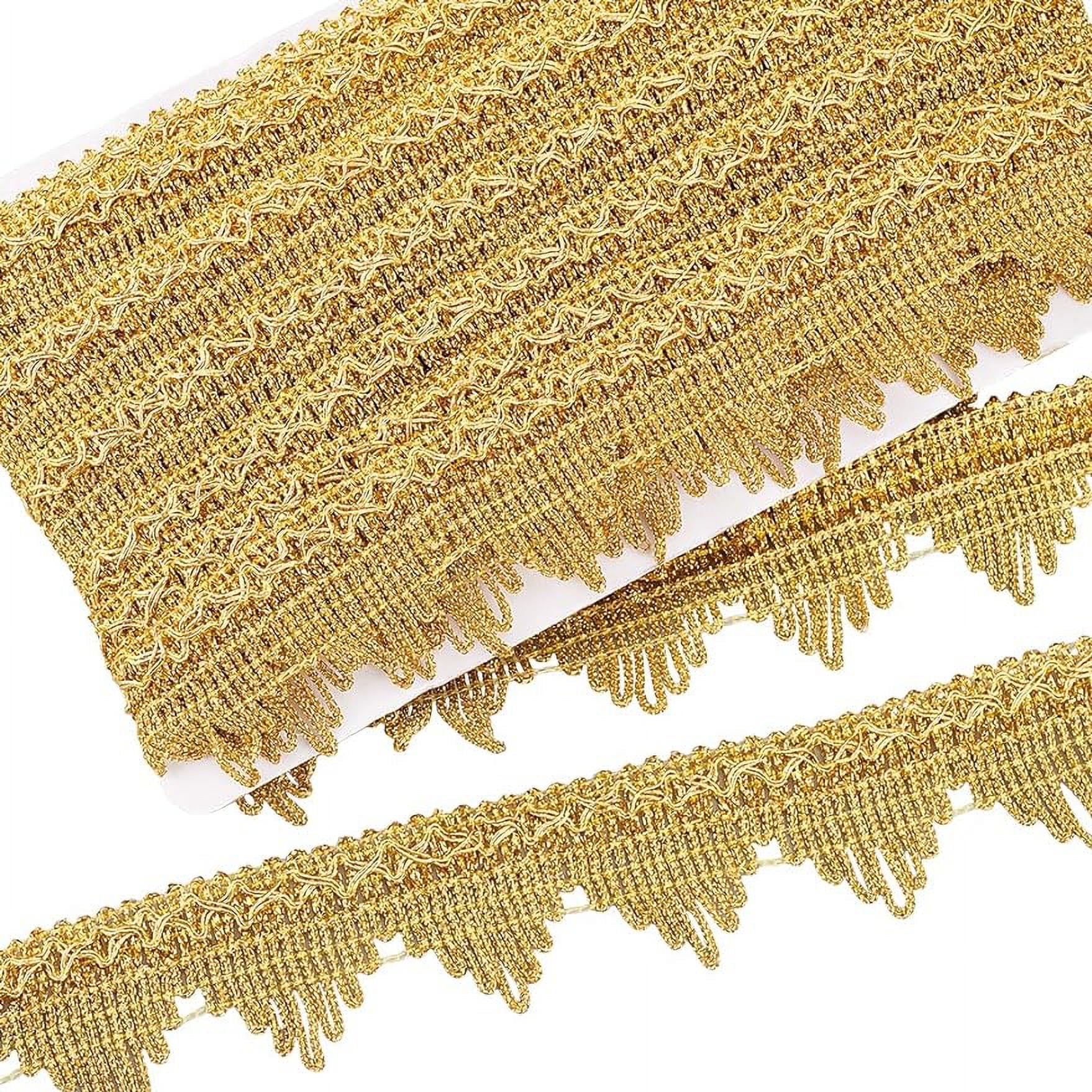 14.22Yards Gold Metallic Braid Lace Trim 1-5/8 inch Wide Decorated ...
