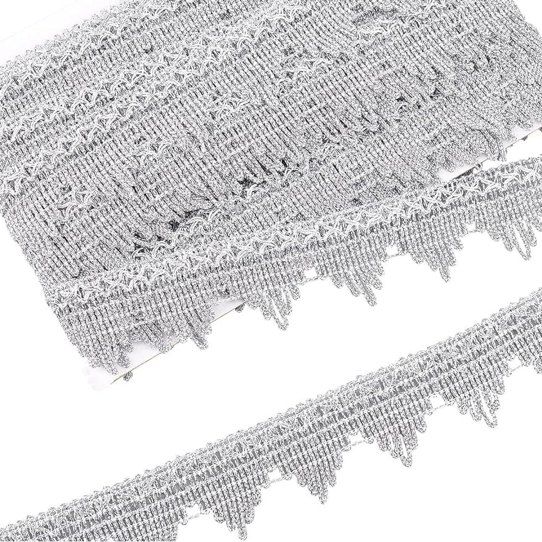 14.22Yards Sliver Metallic Braid Lace Trim 1-5/8 inch Wide Gainsboro ...