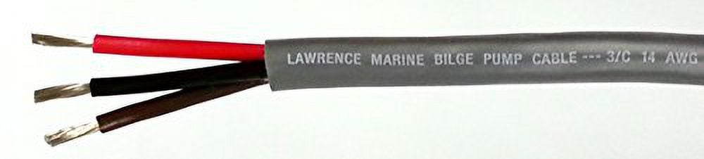 14/3 AWG Bilge Tinned Marine Cable, SJTOW Red/Black/Brown 50 Feet ...