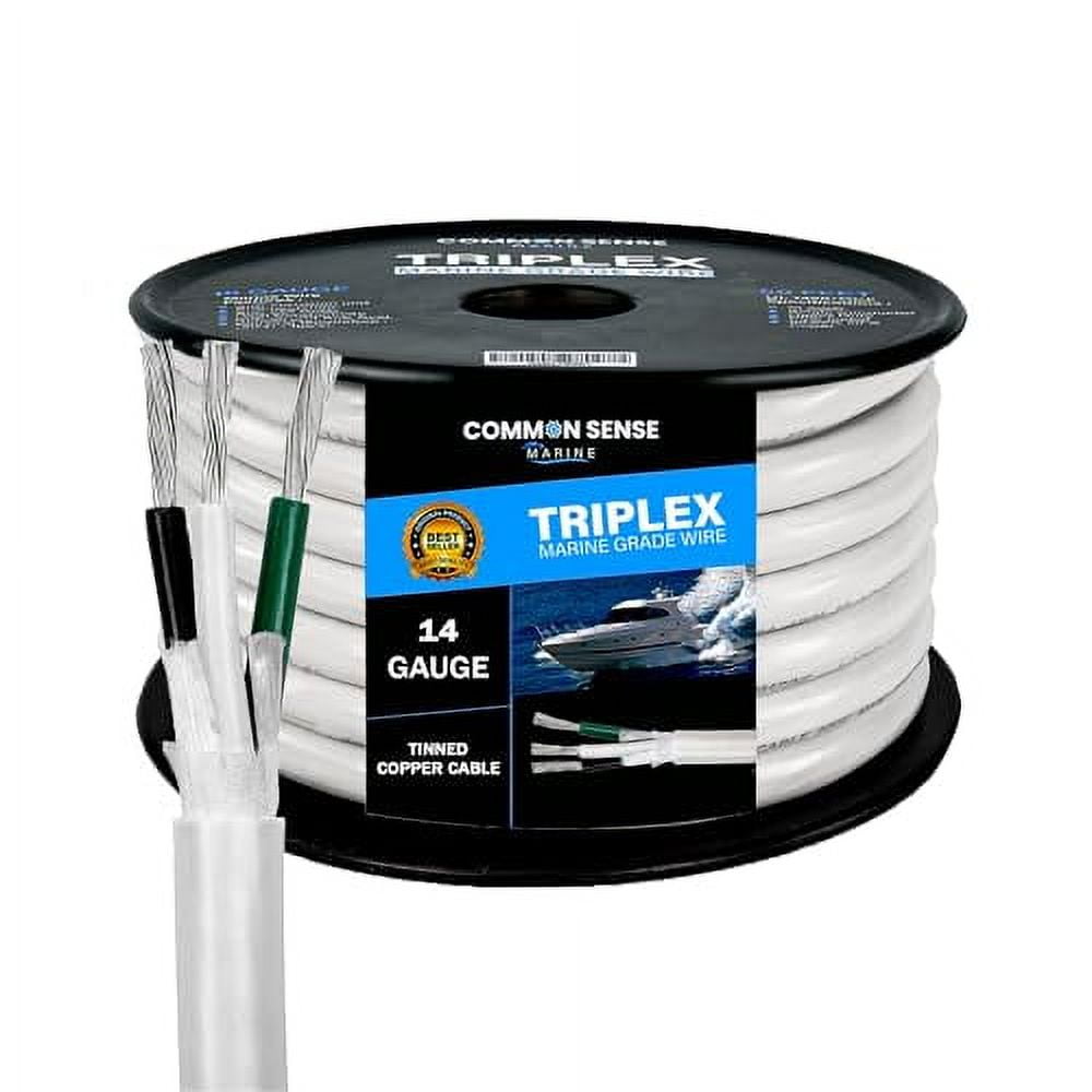 14/3 AWG UL 1426 (The Real Thing) Triplex Round Marine Wire - Tinned ...
