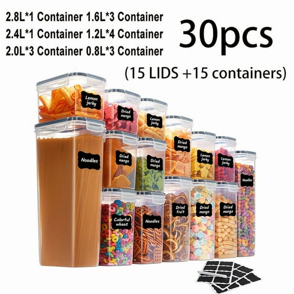 14/30/48/84PCS Airtight Food Storage Containers Set - BPA-Free Plastic ...