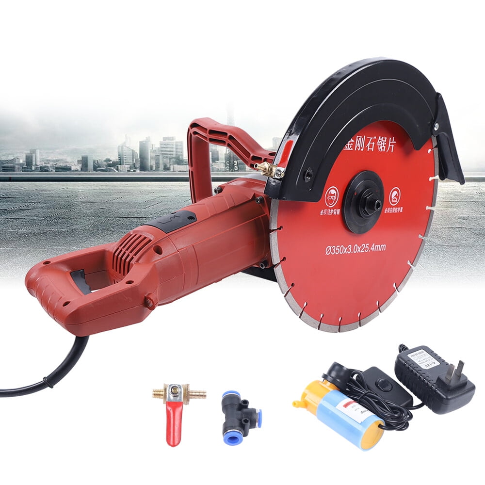 14" 3000W Concrete Cut off Saw Wet Dry Concrete Saw Cutter w/ Water ...