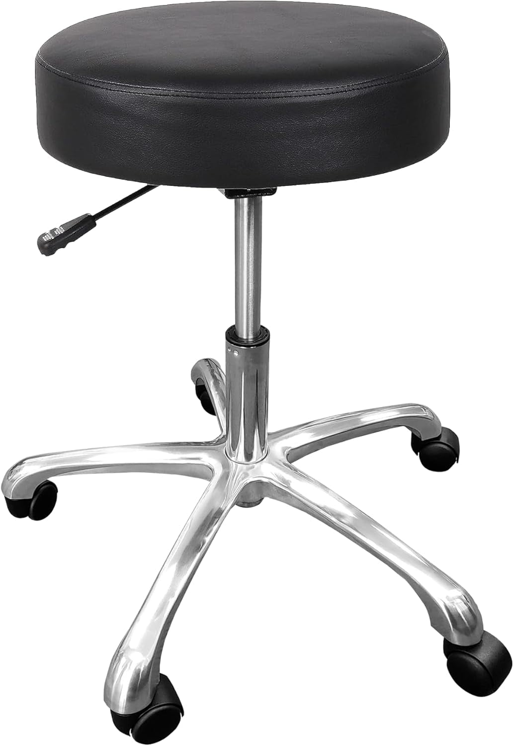 14" Round Seat Wide Base Drafting Stool Rolling Swivel Chair Hydraulic ...