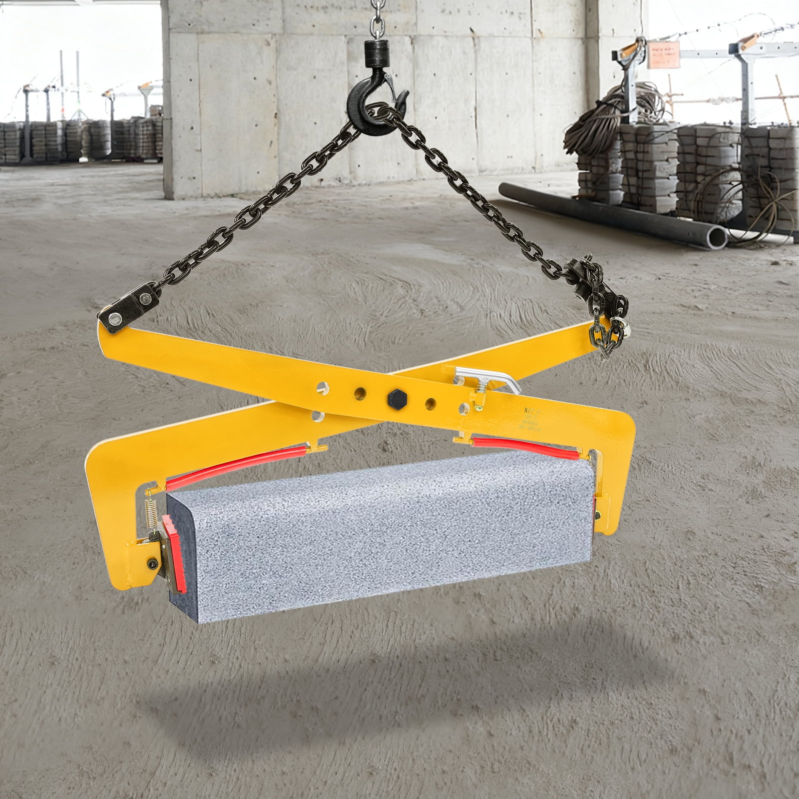 14-35in Adjustable Opening Yellow Scissor Lifter Clamp Stable Heavy ...
