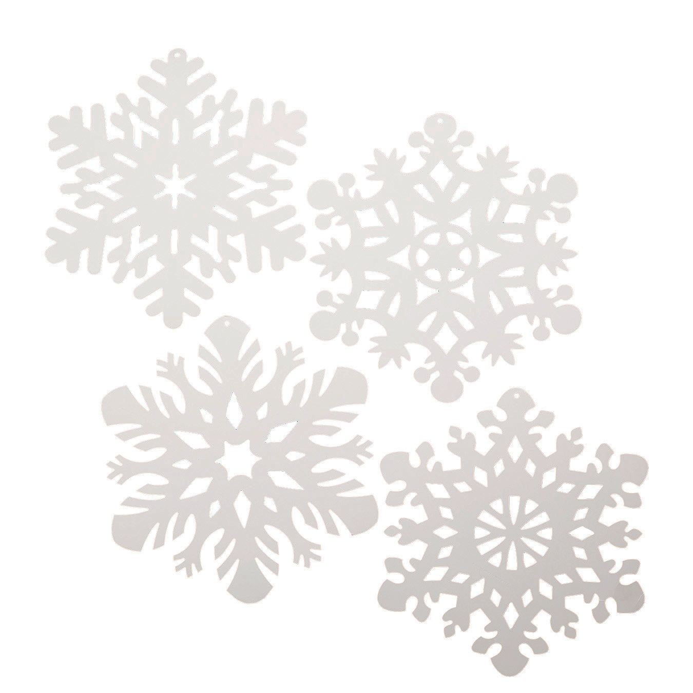 White Snowflake Cut Outs, 14-2/5" Beautifully Cut for Hanging ...