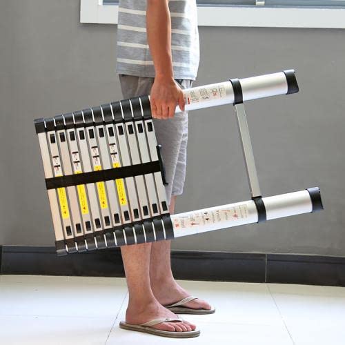 14.4ft Telescoping Extension Ladder 4.4M Aluminium Folding Ladder Multi ...