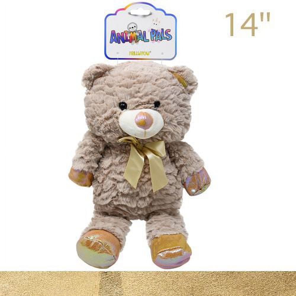 14.5" Animal Pals Brown Bear Plush - Walmart.com