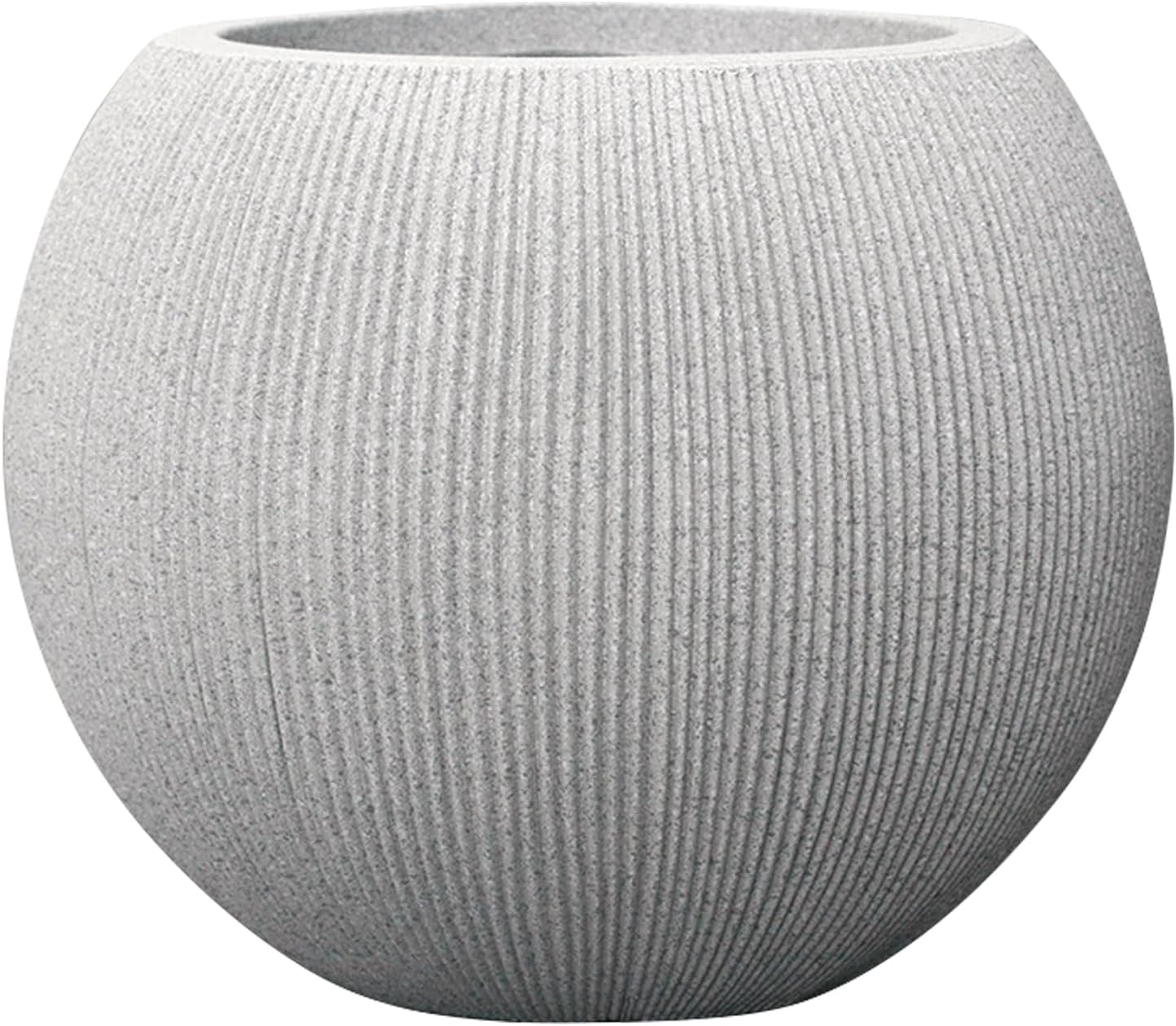 14.5"Dia Large Gray Round Plastic Planter with Drainage Hole & Plug ...