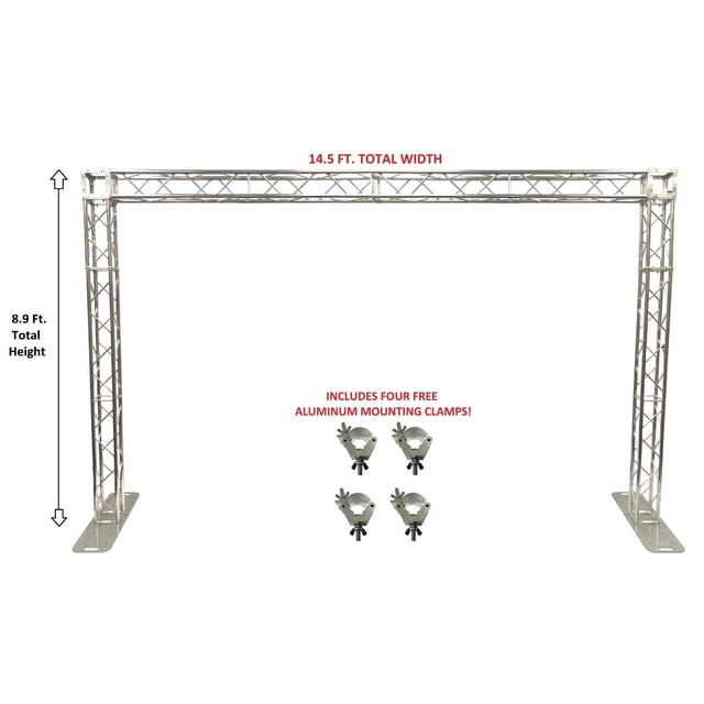 14.5 Ft. Width Square Aluminum Truss Goal Post System For DJ Lights ...