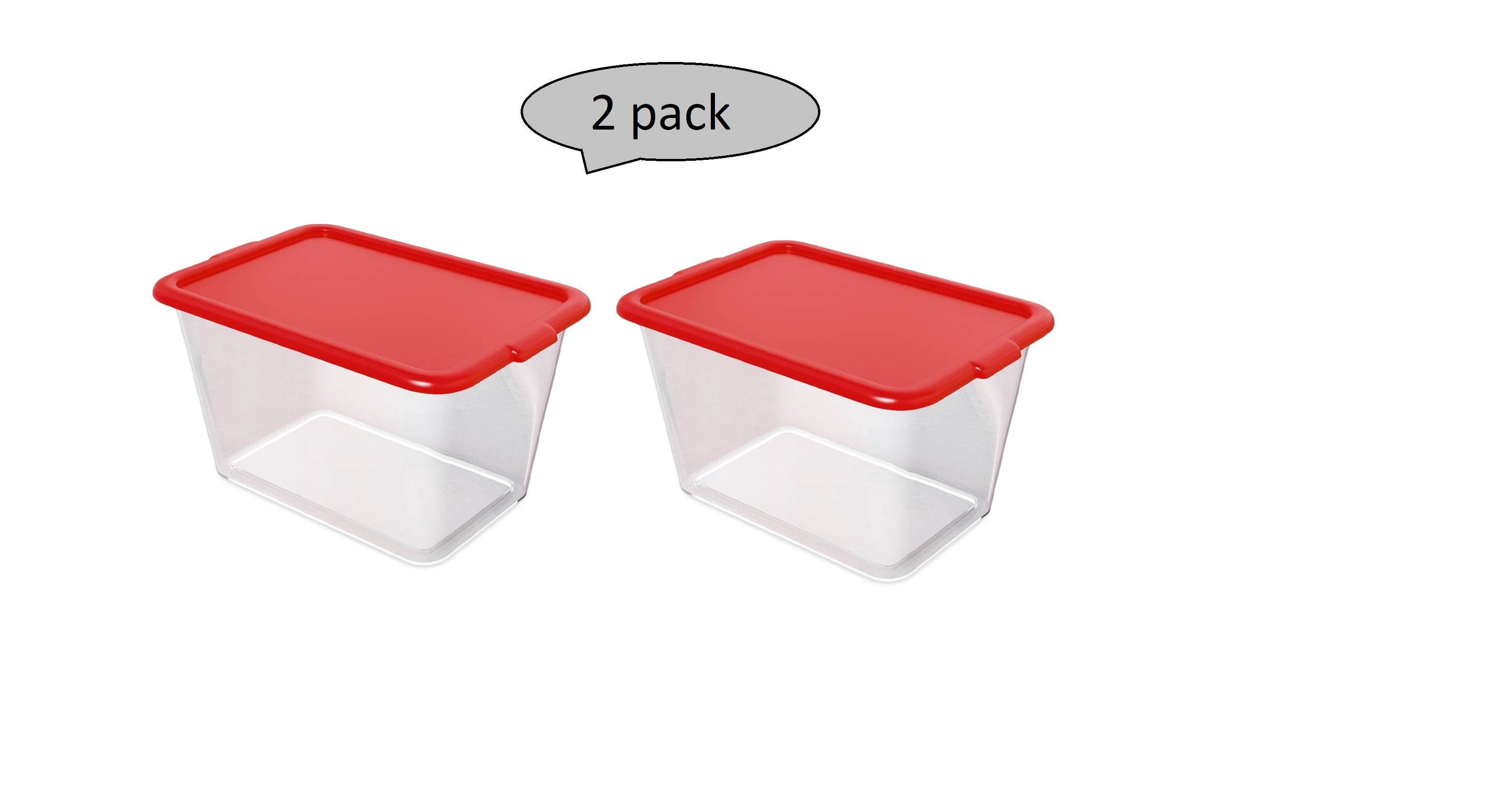 14.5 Gal 2-Pack, Stackable Clear Storage Bins with Lids, A, See-Through ...