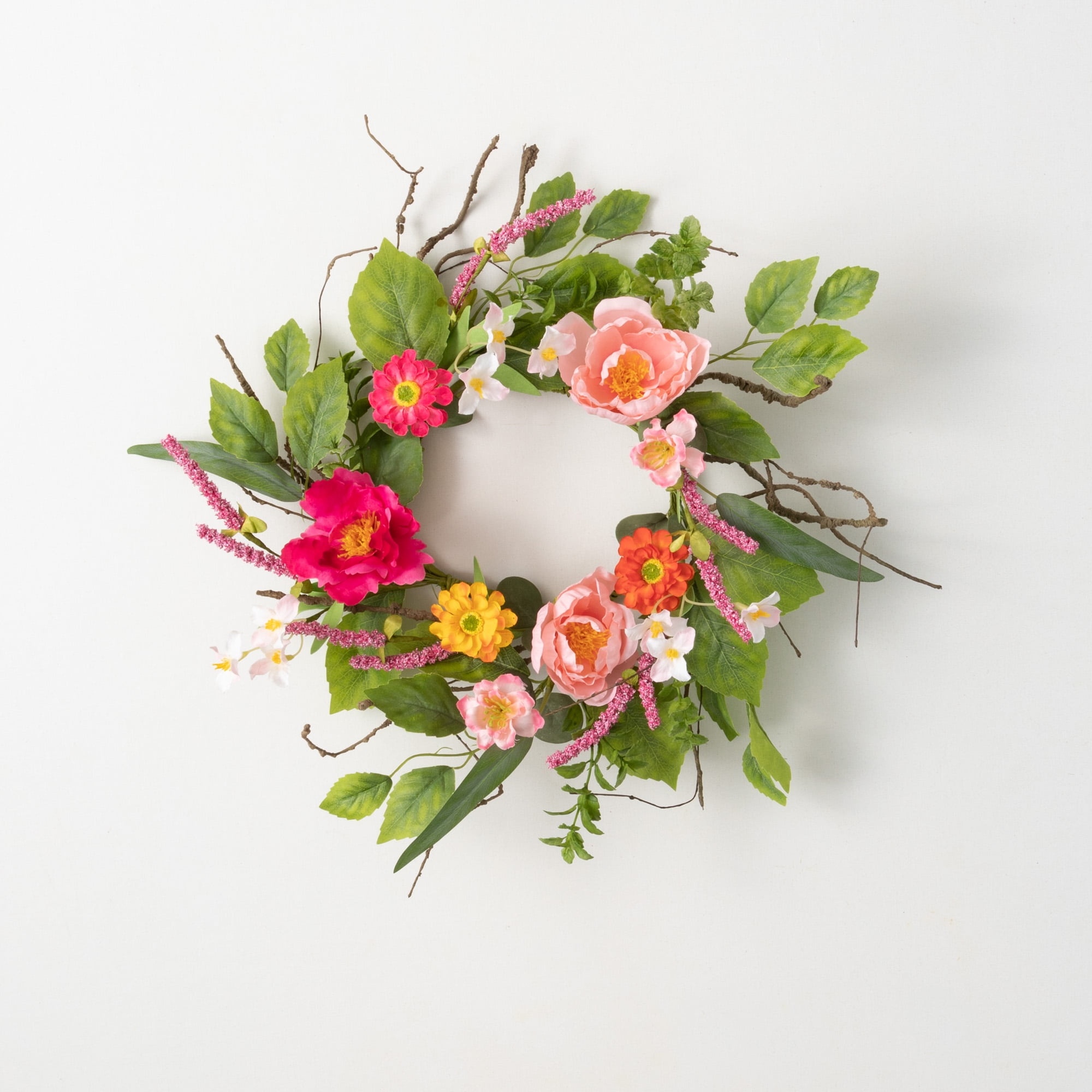 Sullivans Vibrant Floral Small Wreath - Colorful Home Decor - Walmart.com
