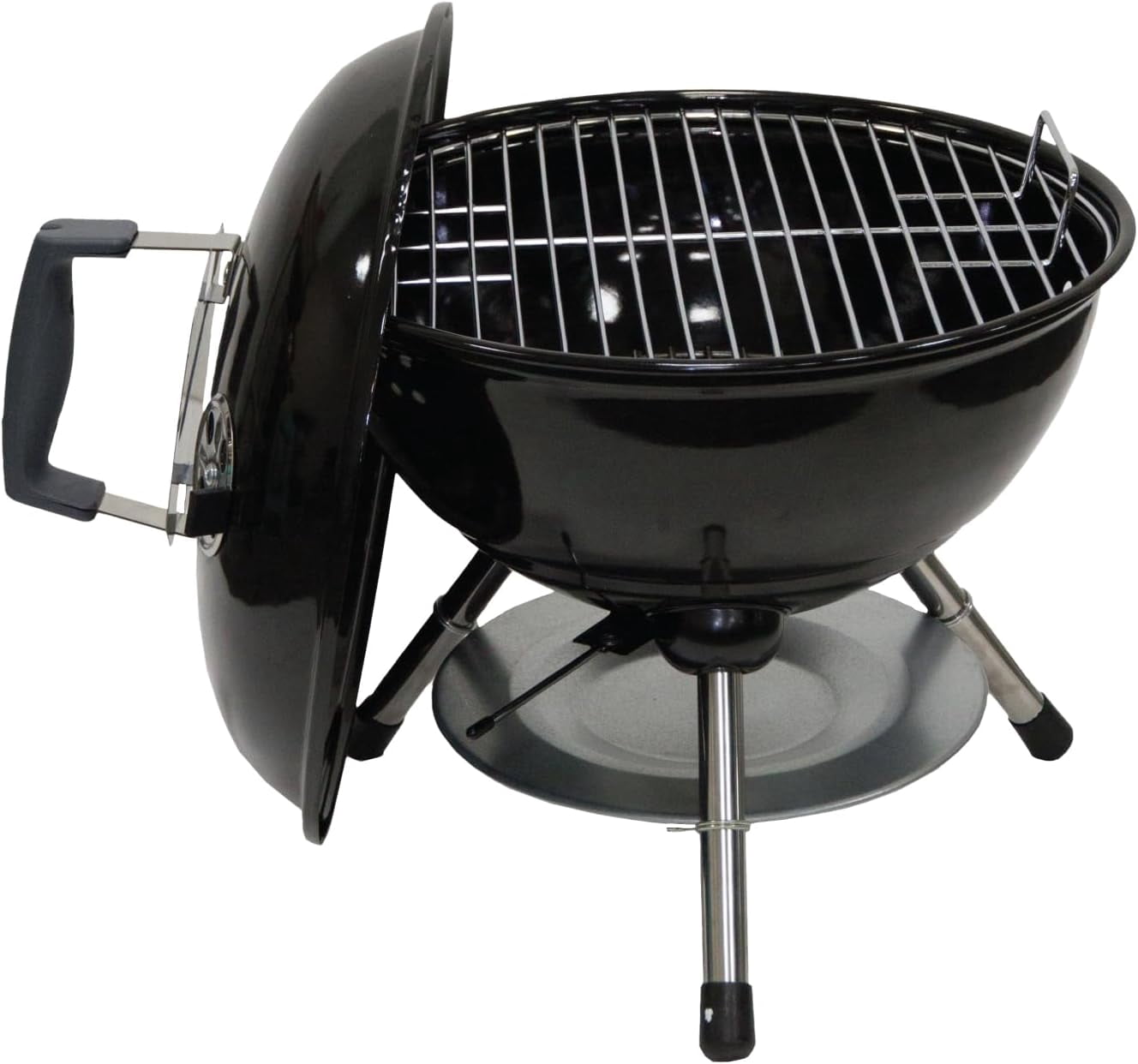 14.5" Portable Charcoal Barbecue Grill with Adjustable Air Vent, 141 SQ ...