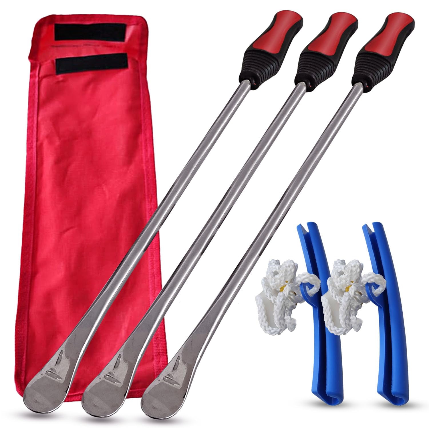 14.5" Tire Iron Spoons Changing Lever Bar Set Tires Repair Tool Kit Rim ...