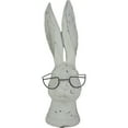14.5" White Bunny Rabbit Head Statue with Glasses - Walmart.com