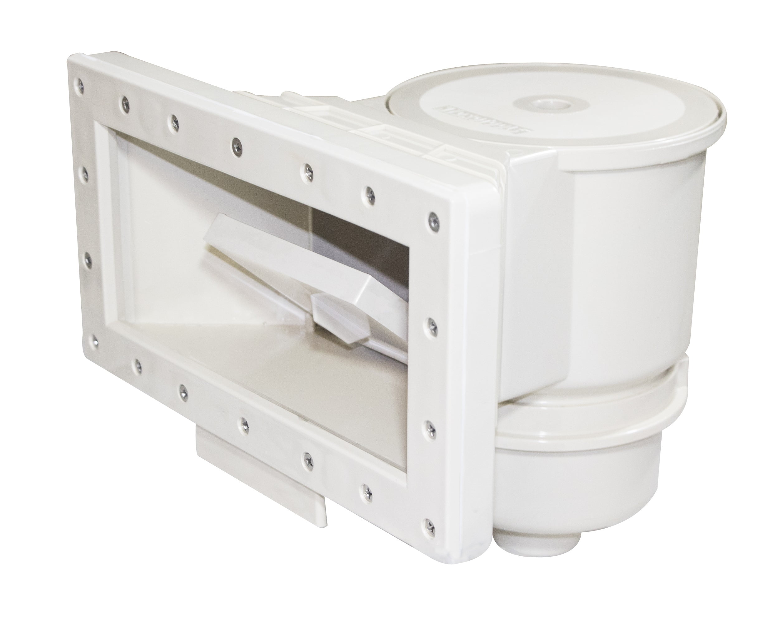 14.5-Inch White HydroTools Wide Mouth Support Thru Wall Skimmer with ...