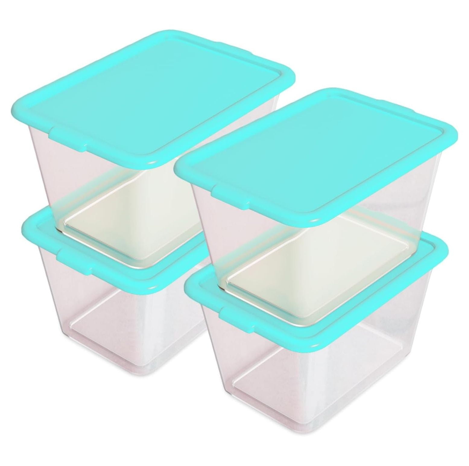14.5-gal. Reusable Stacking Plastic Storage Containers with Lids ...