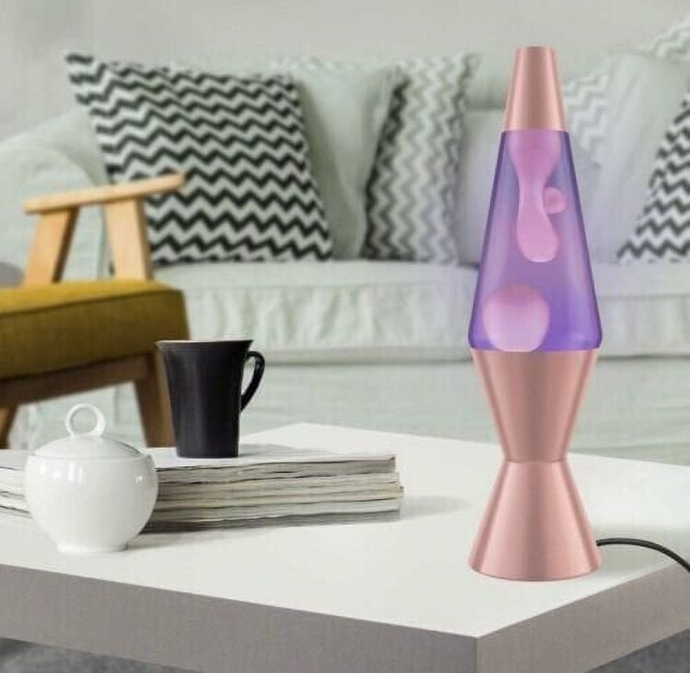 14.5in 20oz Metallic Lava Motion Lamp with Purple Liquid, Pink Wax ...