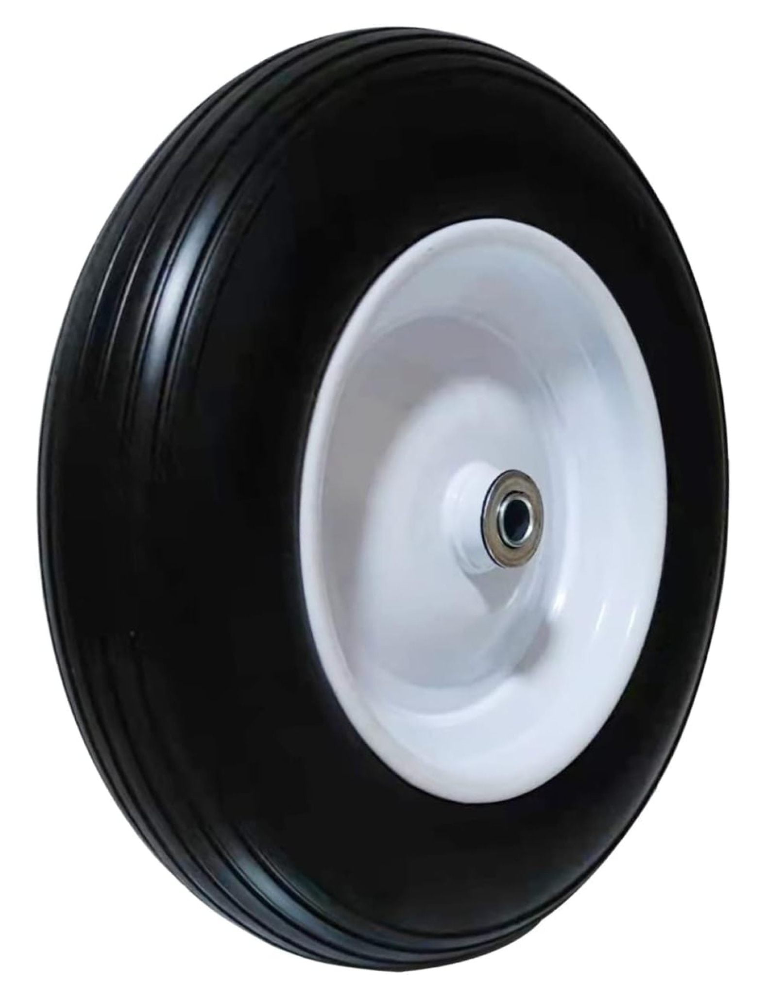 14.5 inch Flat-Free Wheelbarrow Tire with 5/8 & 3/4 Bearings, 3” Hub ...