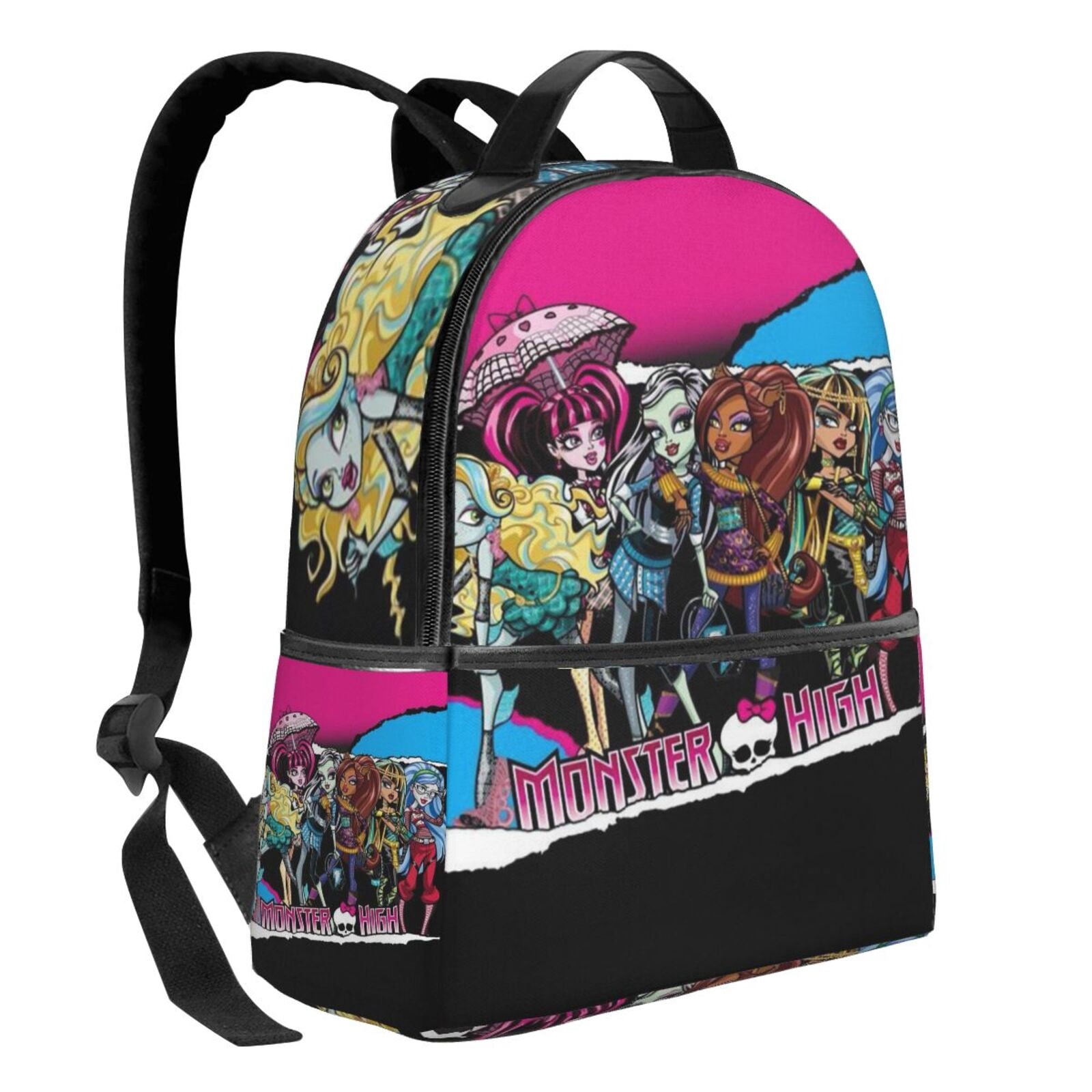14.5In Cartoon Mon-Ster High Backpack Cute Travel Bag Funny Lightweight ...