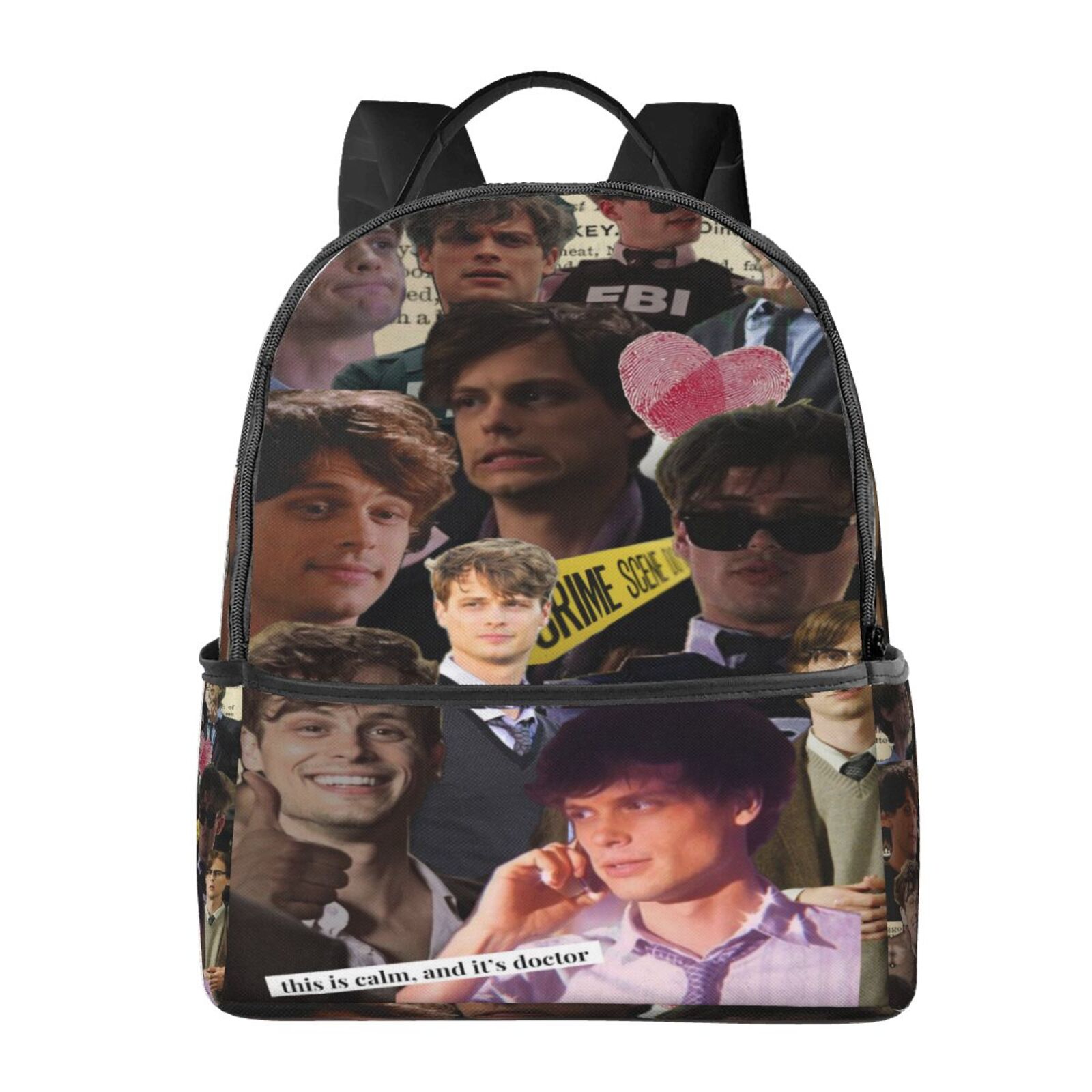 14.5In Criminal Minds Backpack Leather Bag Lightweight Waterproof Bag ...