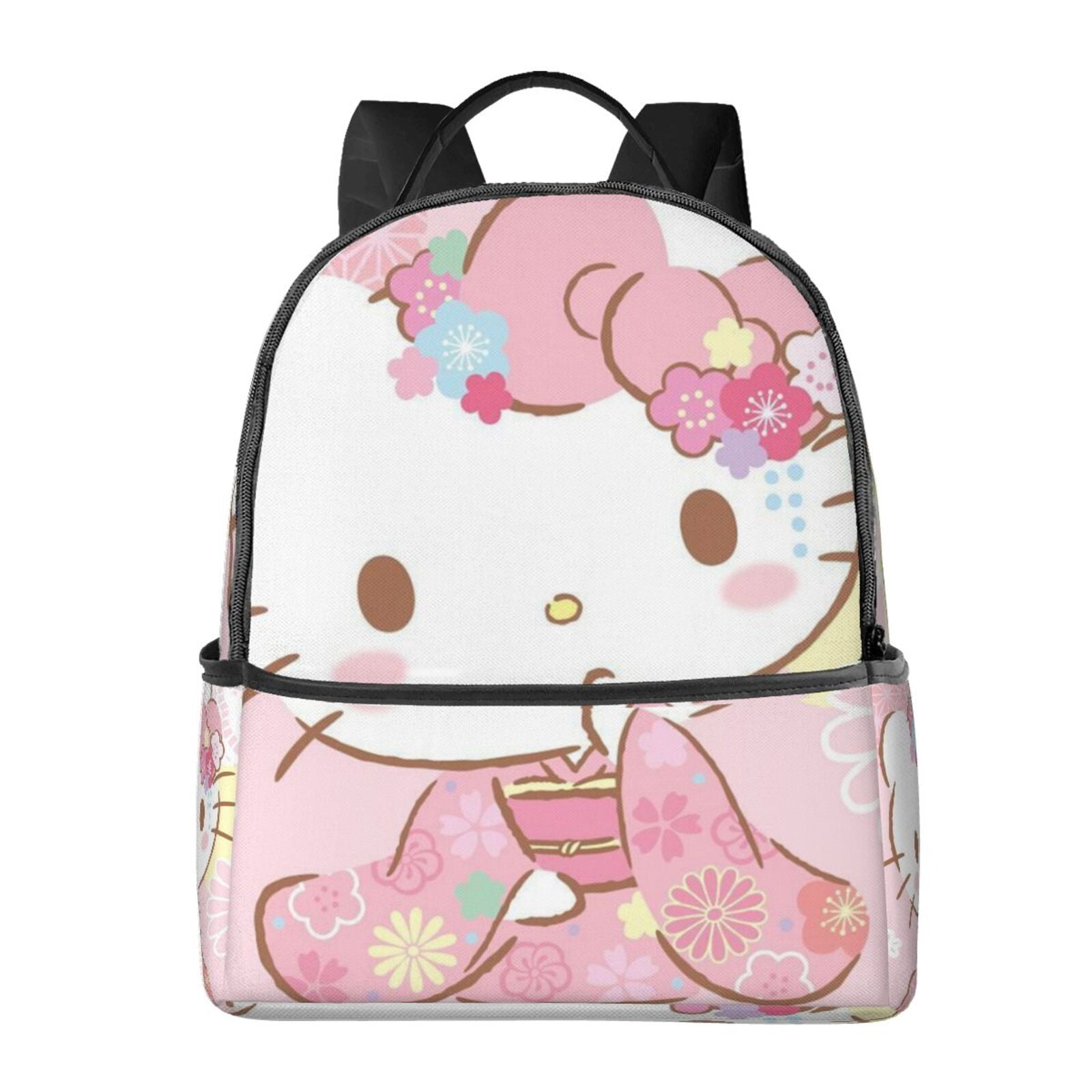 14.5in Hello Kitty Backpack Bookbag Large Capacity Shoulder Bags Casual ...