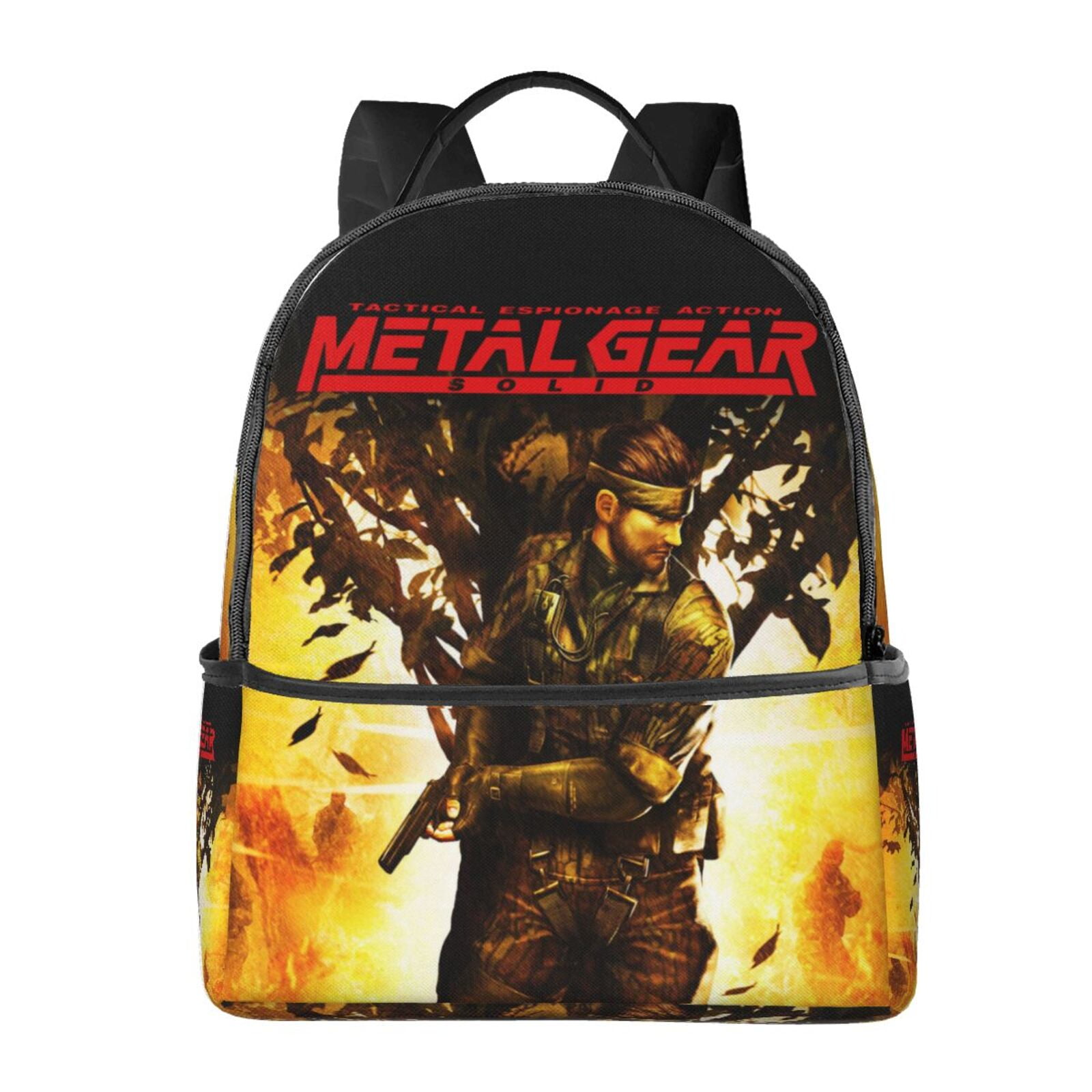 14.5in Metal Ge-ar So-lid Backpack With Front Pocket Lightweight ...
