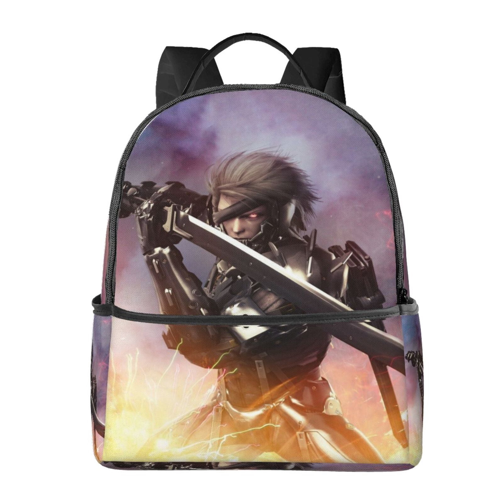 14.5in Metal Ge-ar So-lid Backpack With Front Pocket Lightweight ...