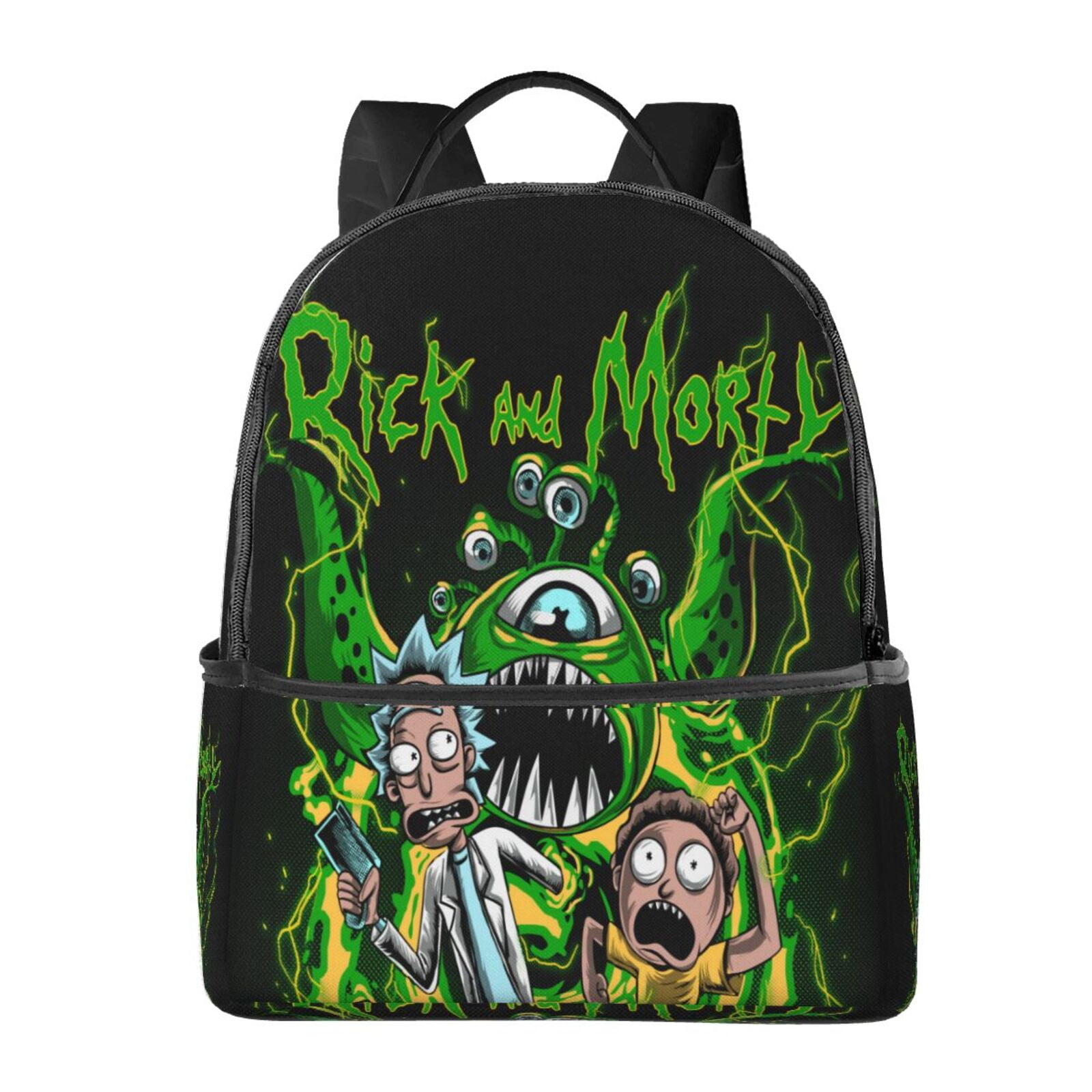14.5In Rick And Morty Backpac Lightweight Backpac Portable Outdoor ...