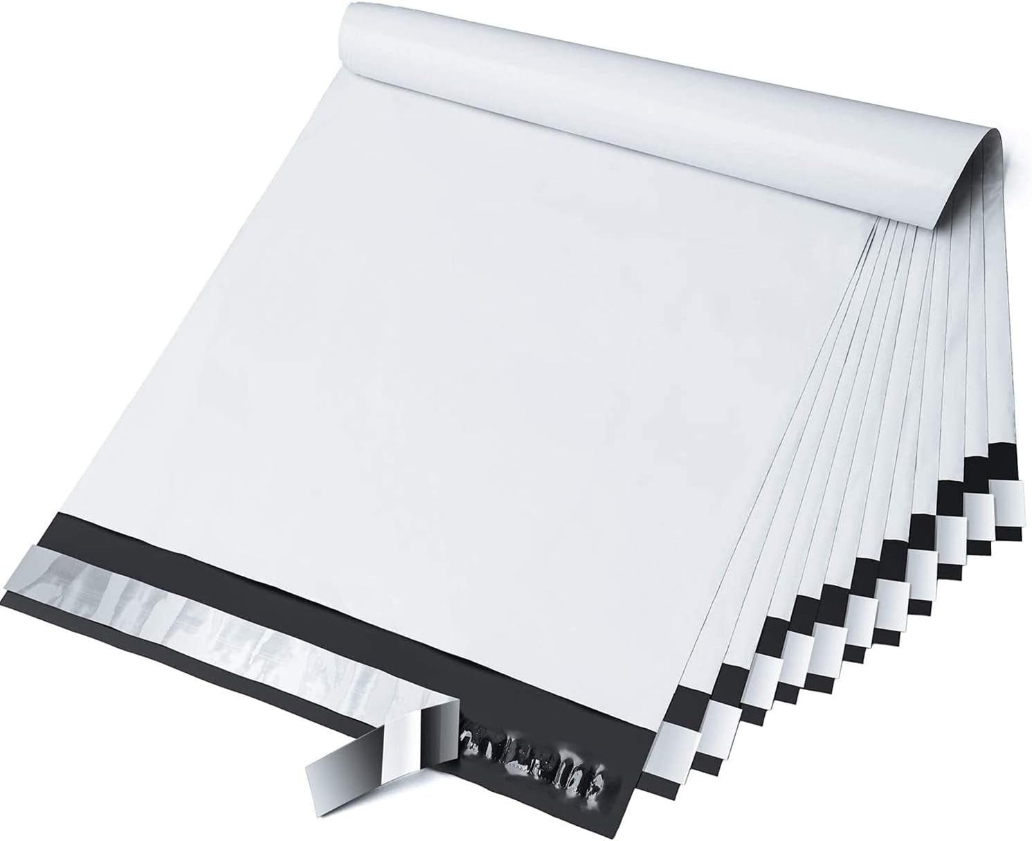 14.5x19 Poly Mailers White Shipping Bags Self-Sealing Waterproof and ...