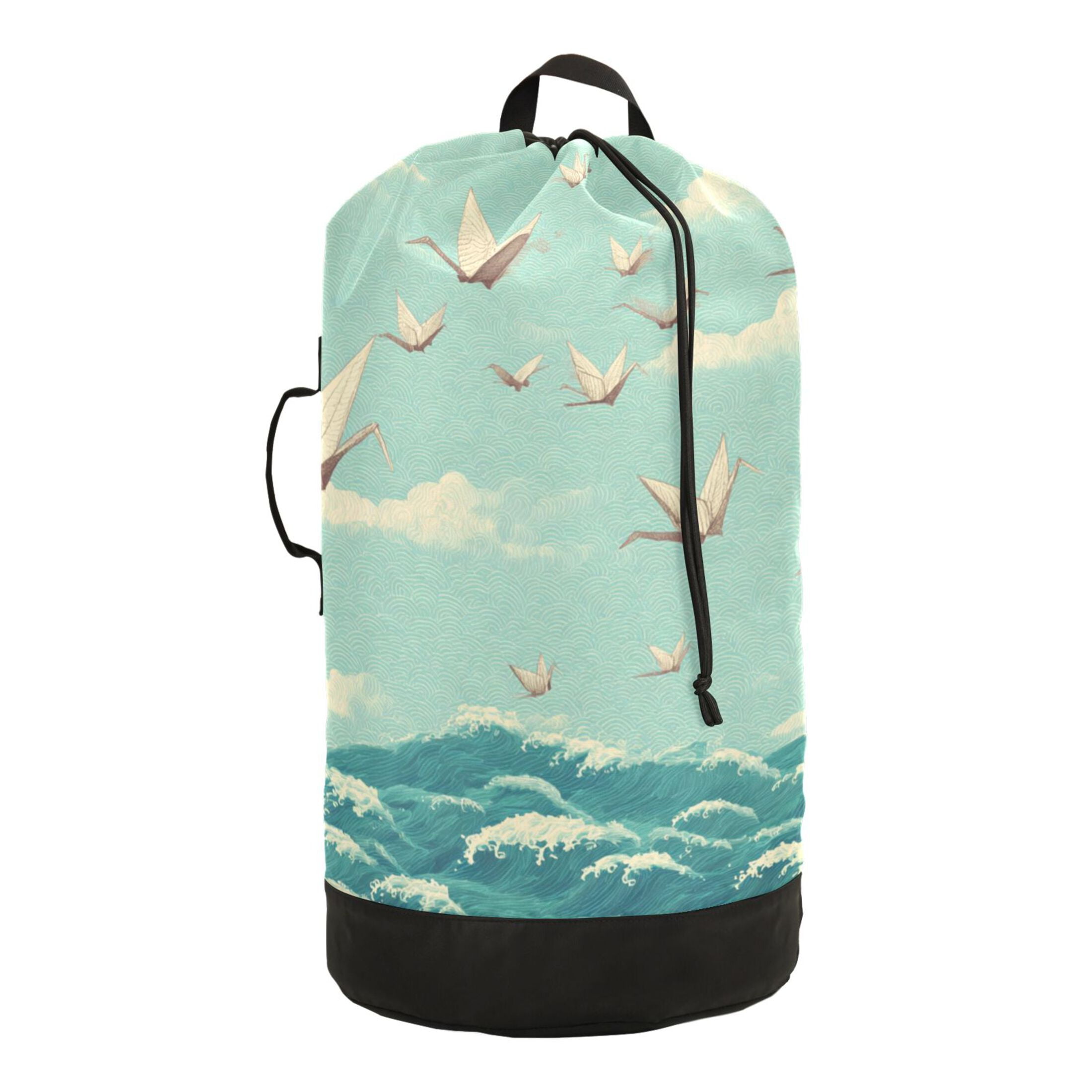 14.5x29.3in Laundry Backpack Bag with Drawstring & Adjustable Straps ...