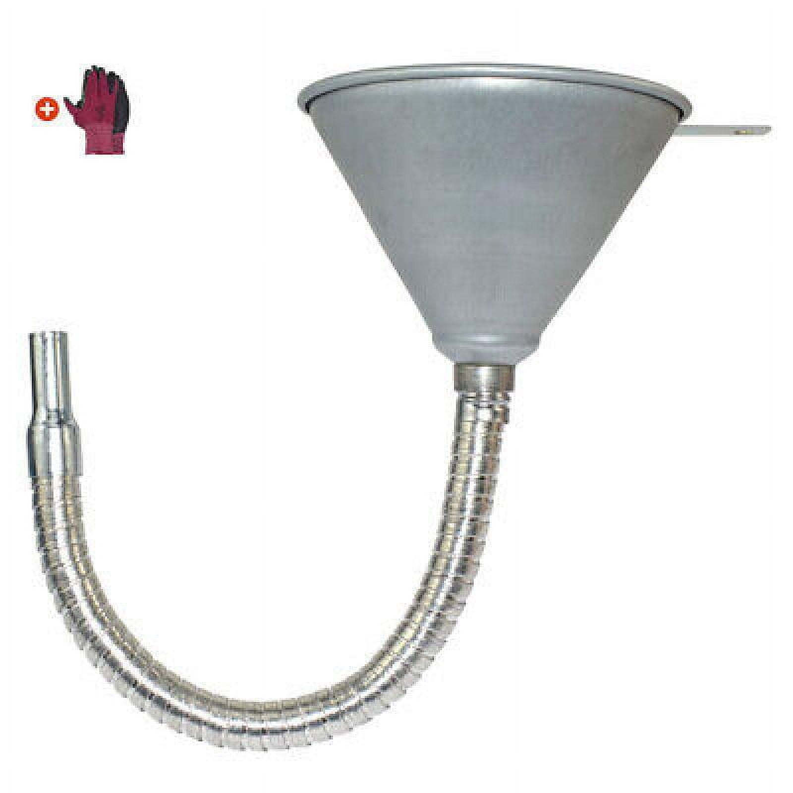 14.6" Steel Bendable Spout Funnel w/ Filter for All Auto Oils Diesel ...
