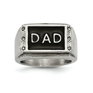 Men's Stainless Steel Diamond Accent "DAD" Flip Ring - Perfect gift for ...
