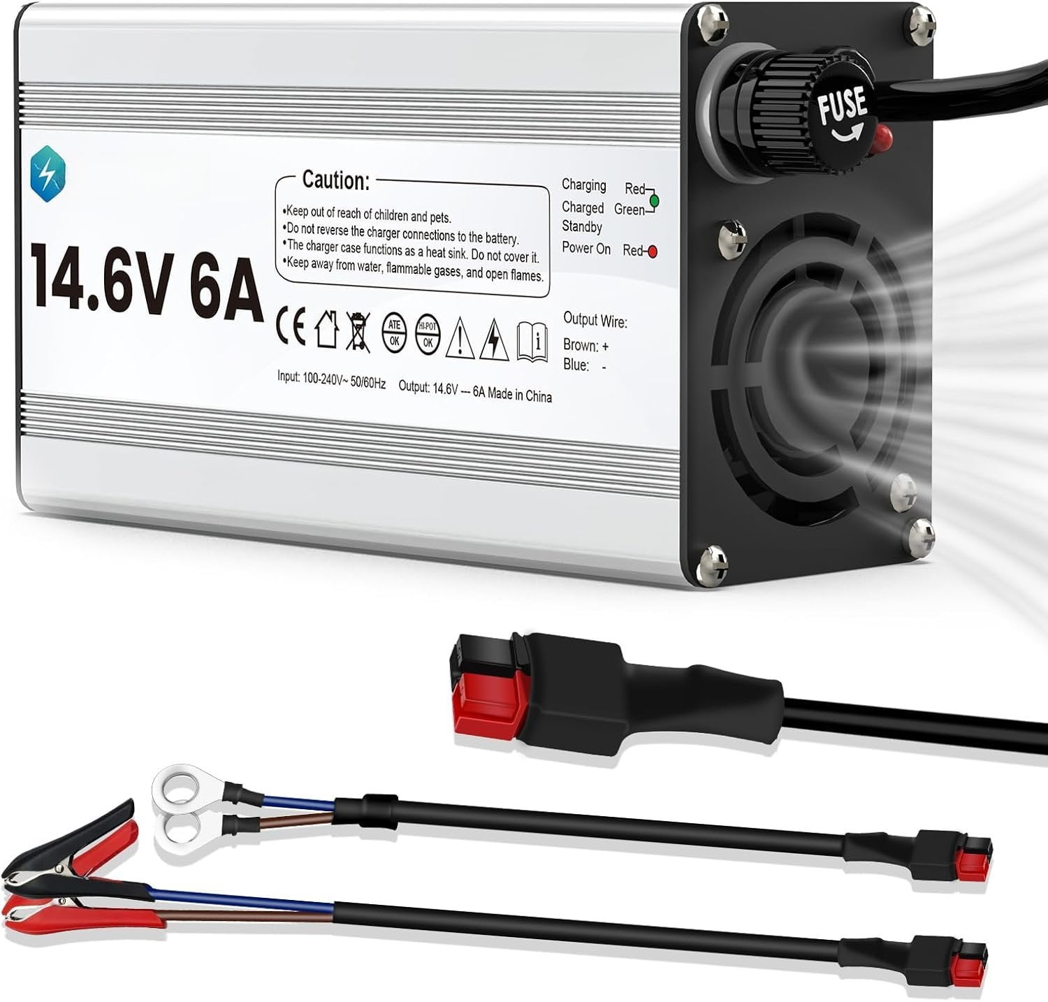 14.6V 6A LiFePO4 12V Lithium with for Small Capacity 12.8V LiFePO4 Deep ...