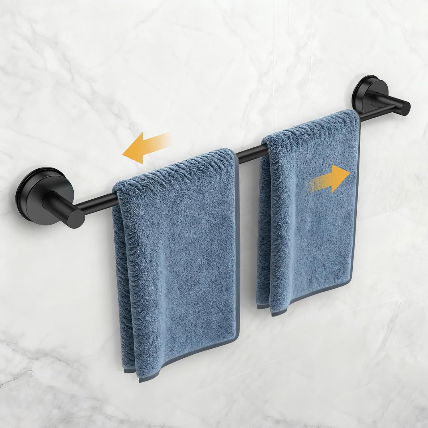 14.6inch~24inch Towel Racks for Bathroom,Adjustable Suction Cup Towel ...