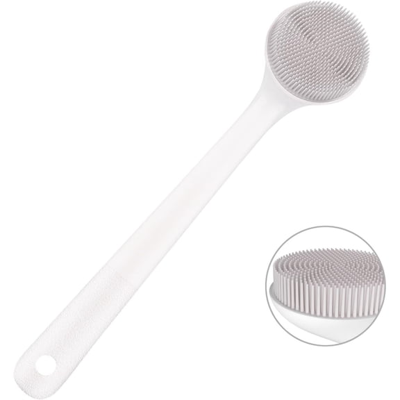 Silicone Back Brush for Shower Long Handle Body Scrubber Bath Brush ...