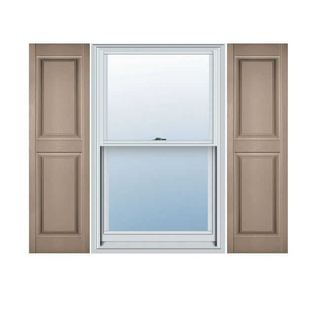 14.75 in. W x 47 in. H Builders Edge, Standard Two Equal Panels, Raised ...